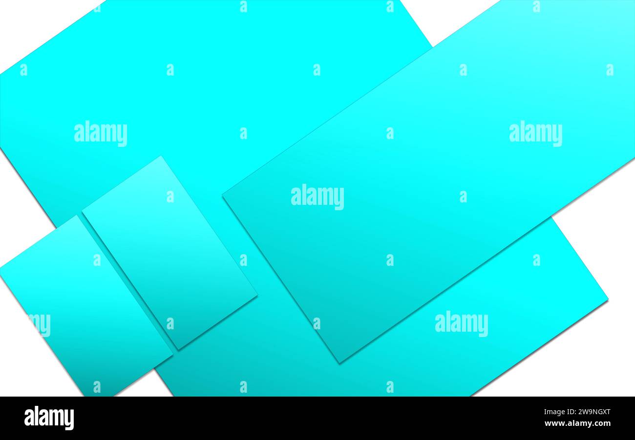 Cyan promotional paper blank template for presentation layouts and ...