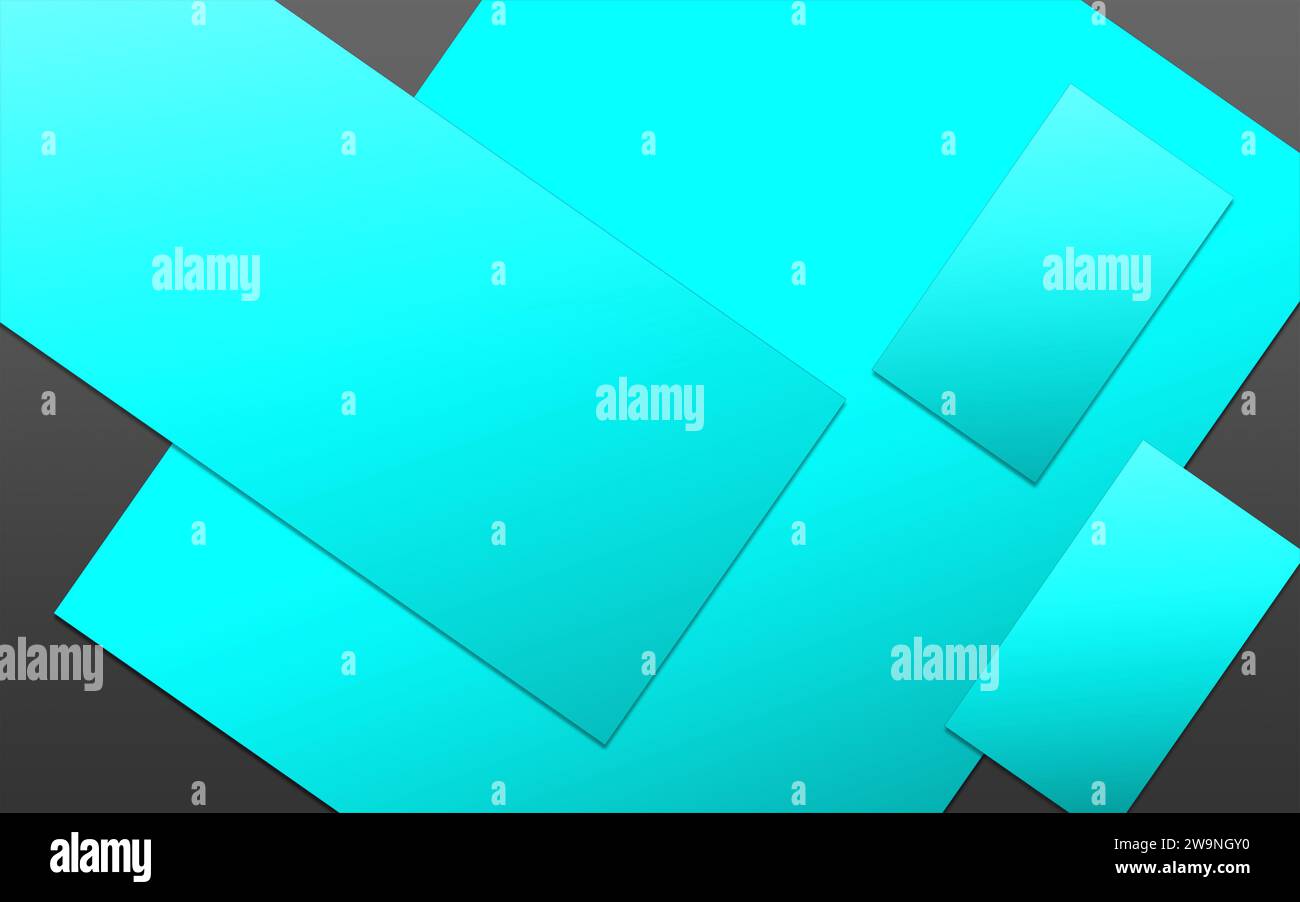 Cyan promotional paper blank template for presentation layouts and ...