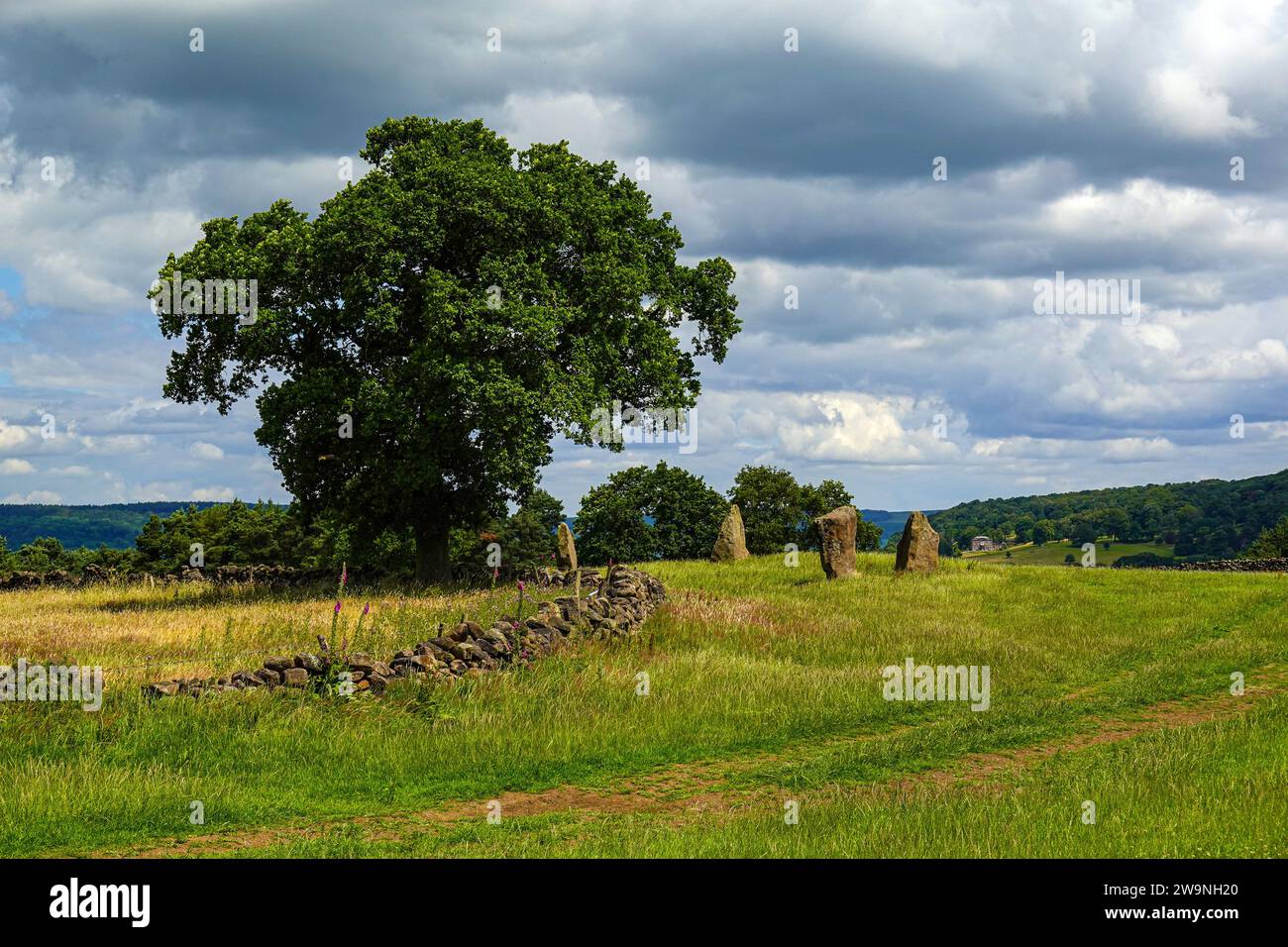 Nine Stones Close Stone Circle, Bakewell, Derbyshire, Peak District ...