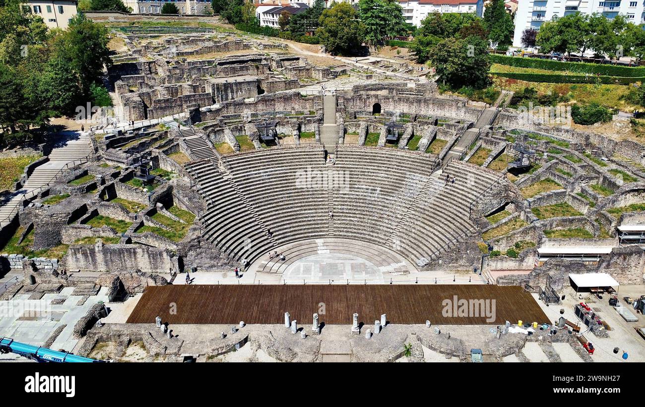 Roman amphitheater aerial hi-res stock photography and images - Alamy