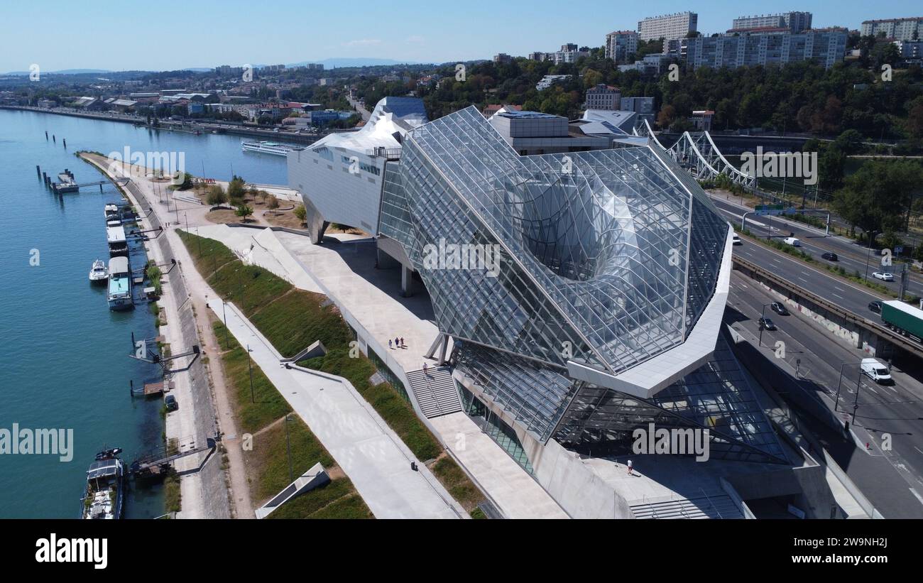 drone photo Confluences museum Lyon France Europe Stock Photo - Alamy