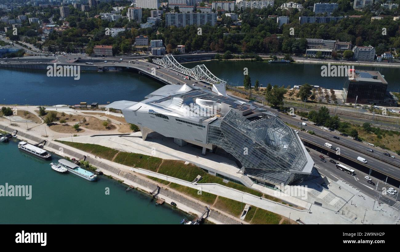 drone photo Confluences museum Lyon France Europe Stock Photo - Alamy
