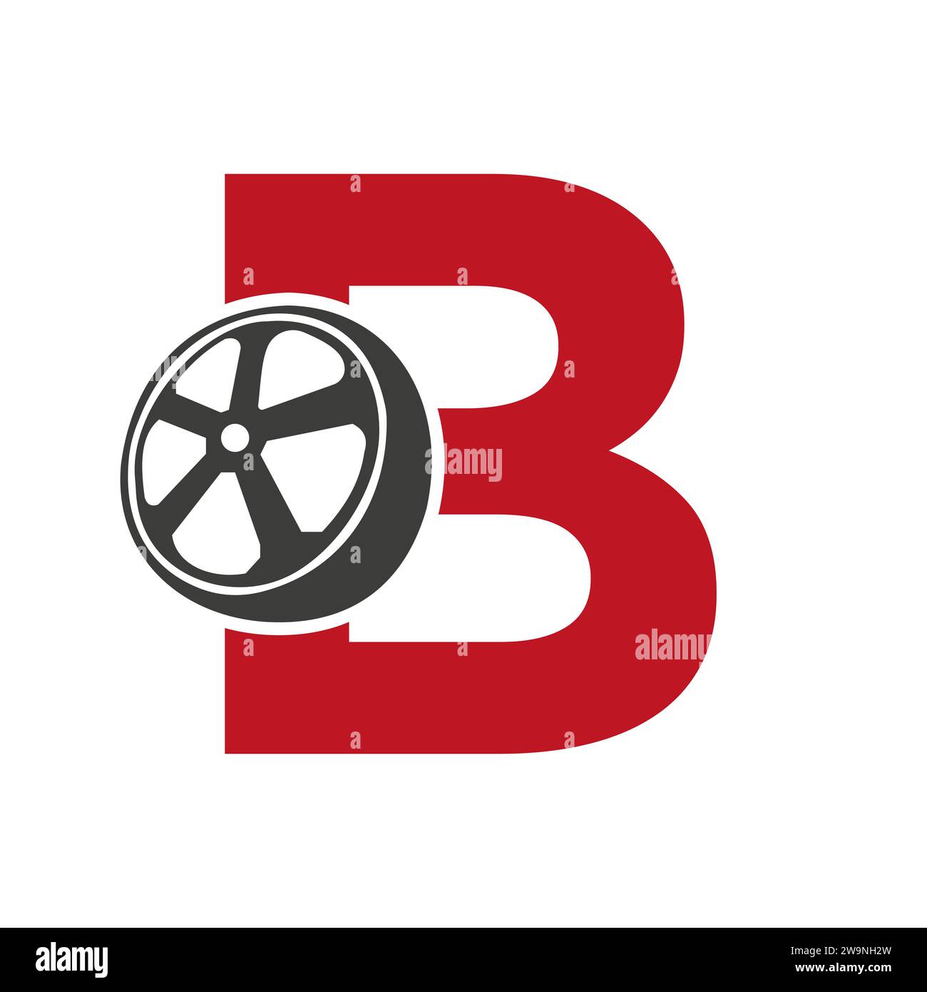 Tire Logo On Letter B, Automotive Symbol , Tire Icon Vector Template ...