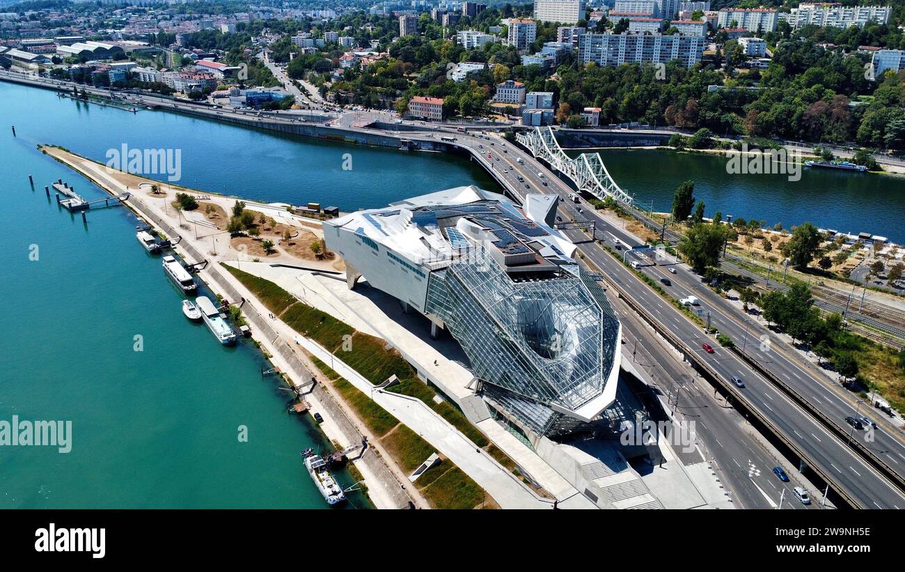 Drone photo confluences museum lyon france hi-res stock photography and ...