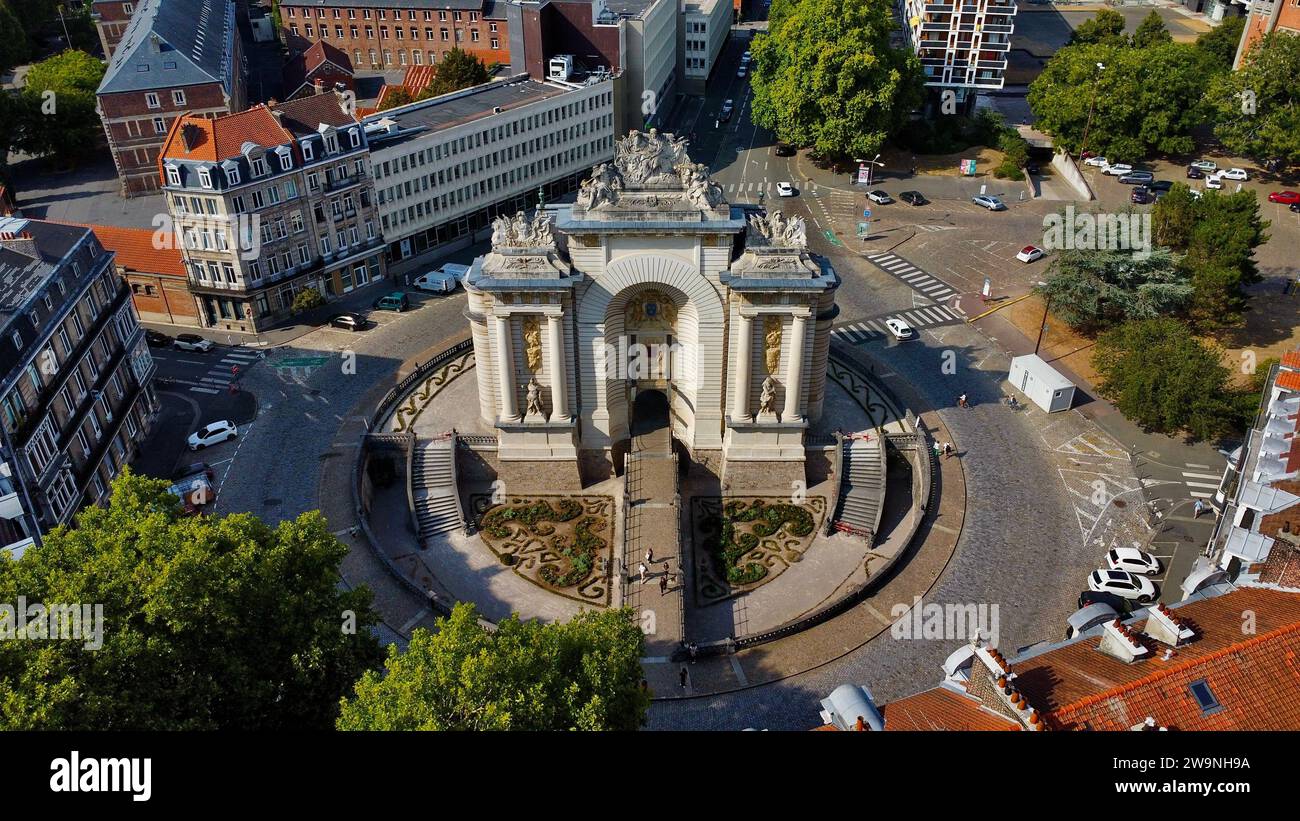 drone photo Paris gate Lille France Europe Stock Photo - Alamy