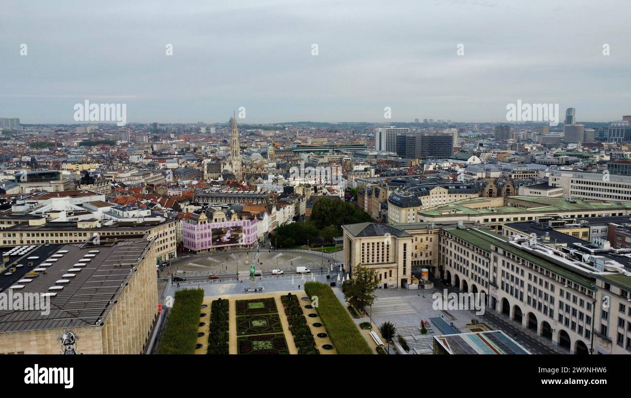 Aerial view of brussels hi-res stock photography and images - Alamy
