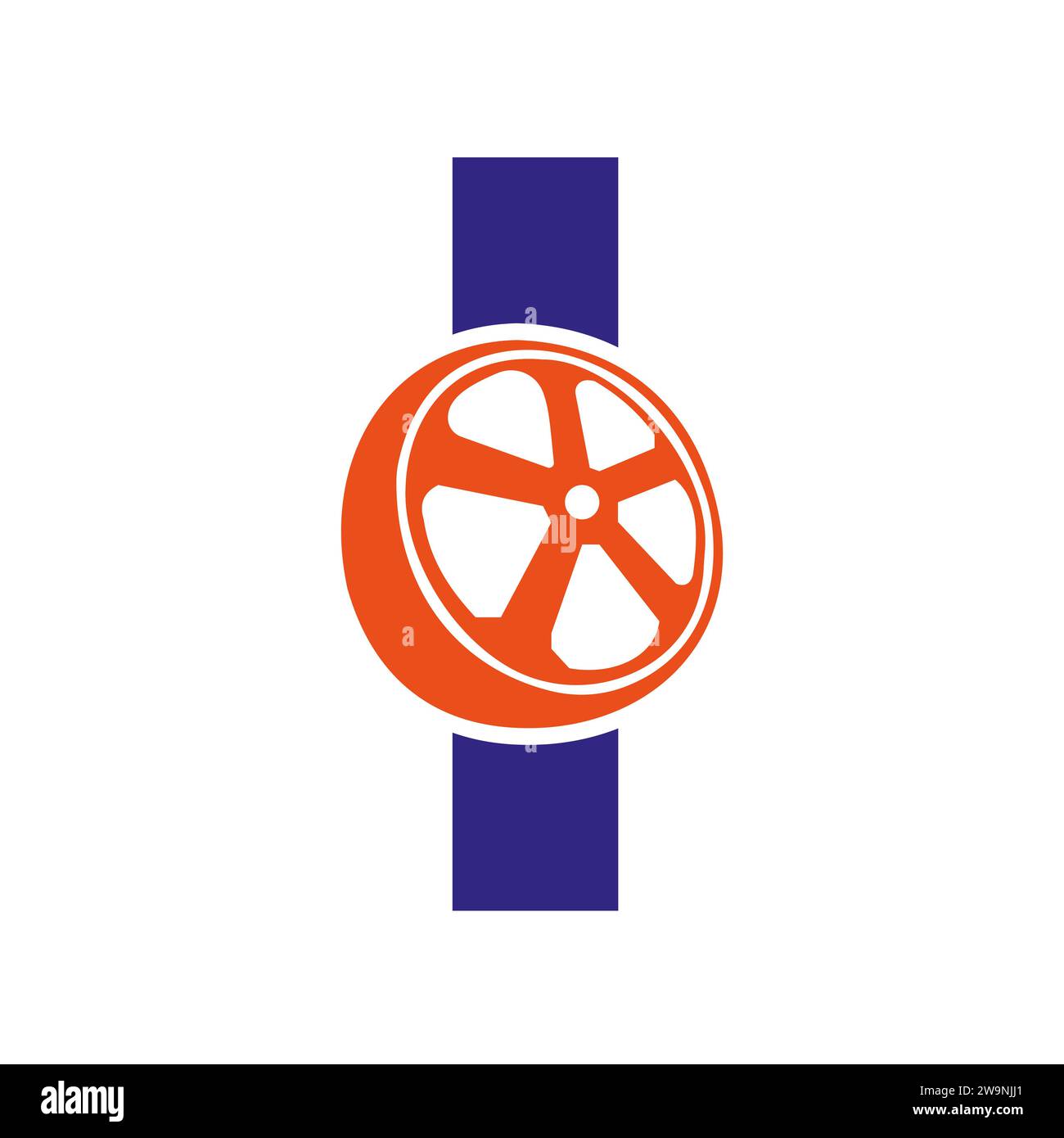 Tire Logo On Letter I, Automotive Symbol , Tire Icon Vector Template ...