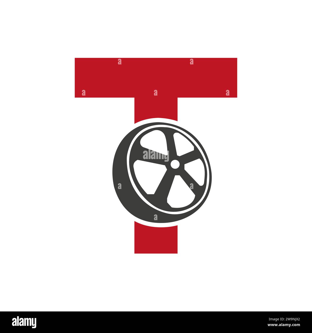 Tire Logo On Letter T, Automotive Symbol , Tire Icon Vector Template ...
