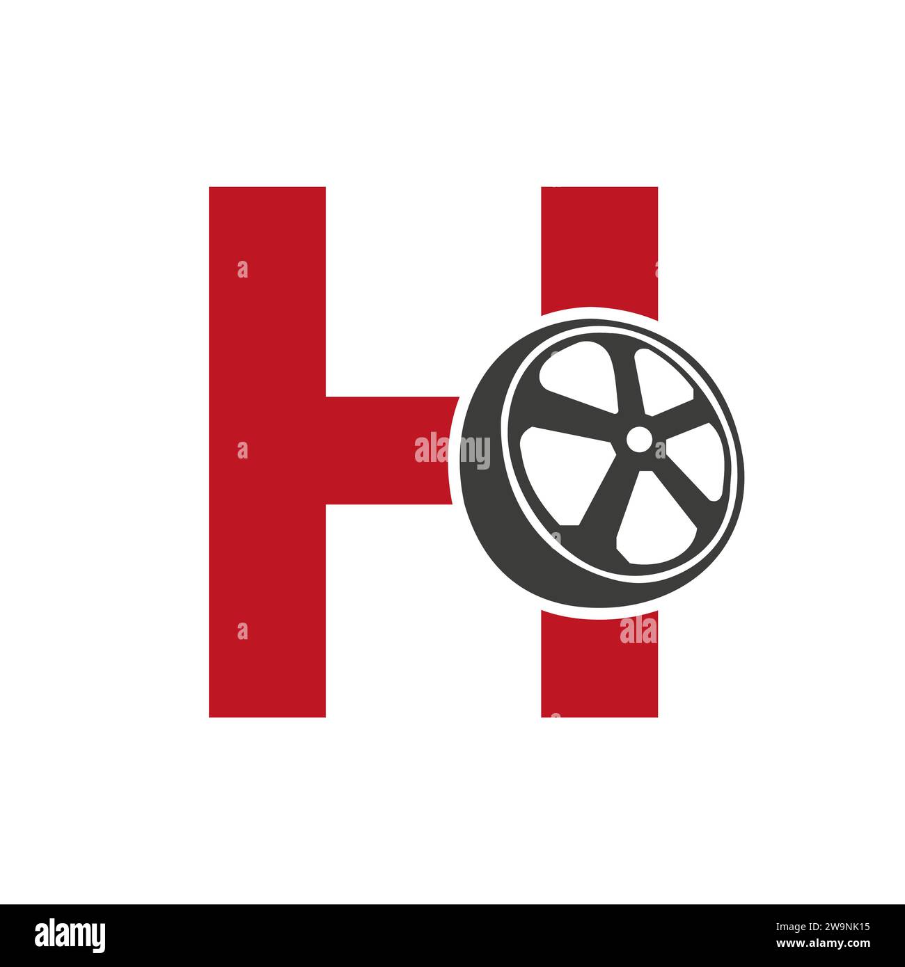 Tire Logo On Letter H, Automotive Symbol , Tire Icon Vector Template ...