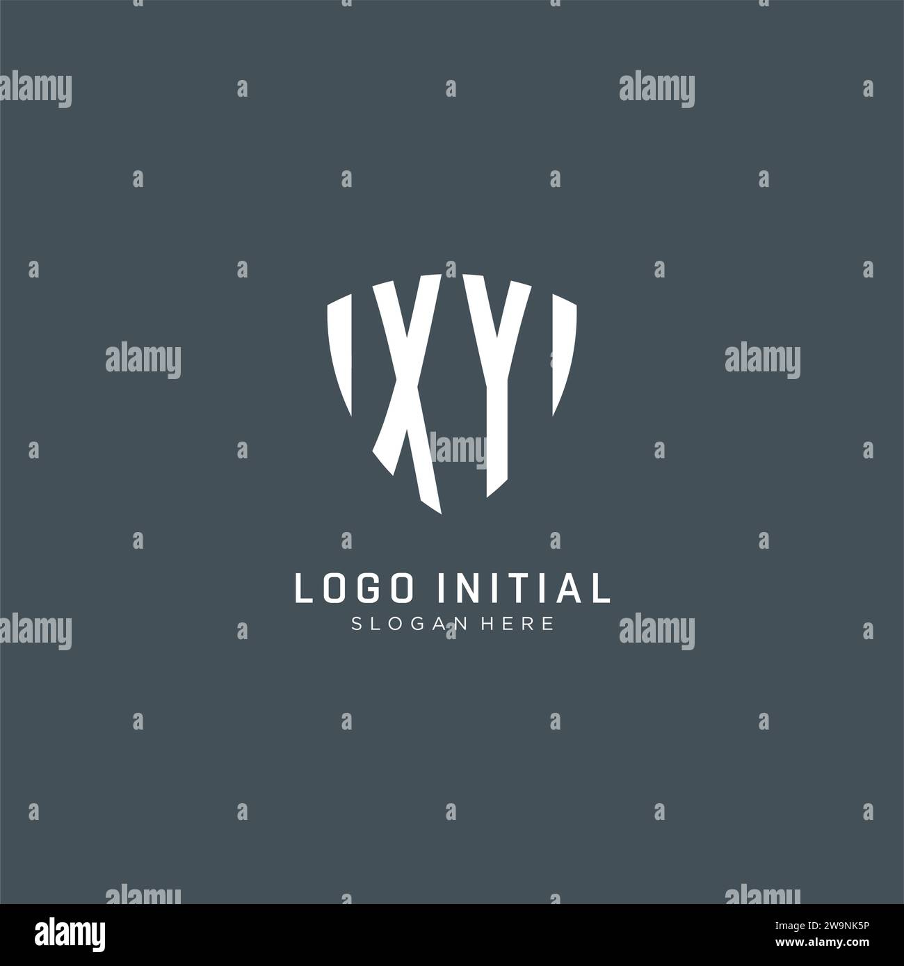 Initials XY logo shield guard shape, creative logo design concept vector graphic Stock Vector ...