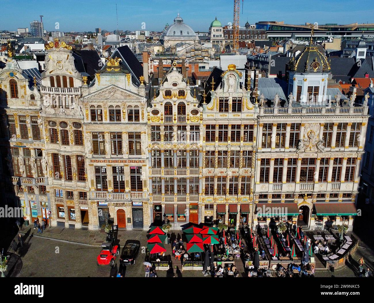 Drone photo Grand Place Brussels Belgium Europe Stock Photo - Alamy