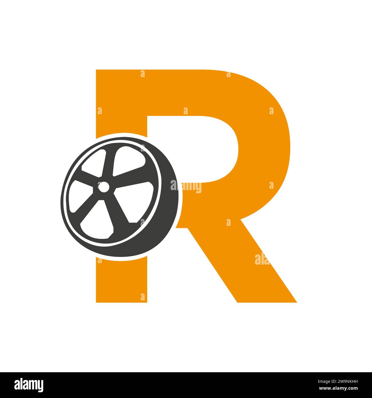 Tire Logo On Letter R, Automotive Symbol , Tire Icon Vector Template ...