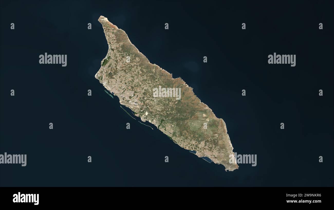 Aruba highlighted on a high resolution satellite map Stock Photo - Alamy