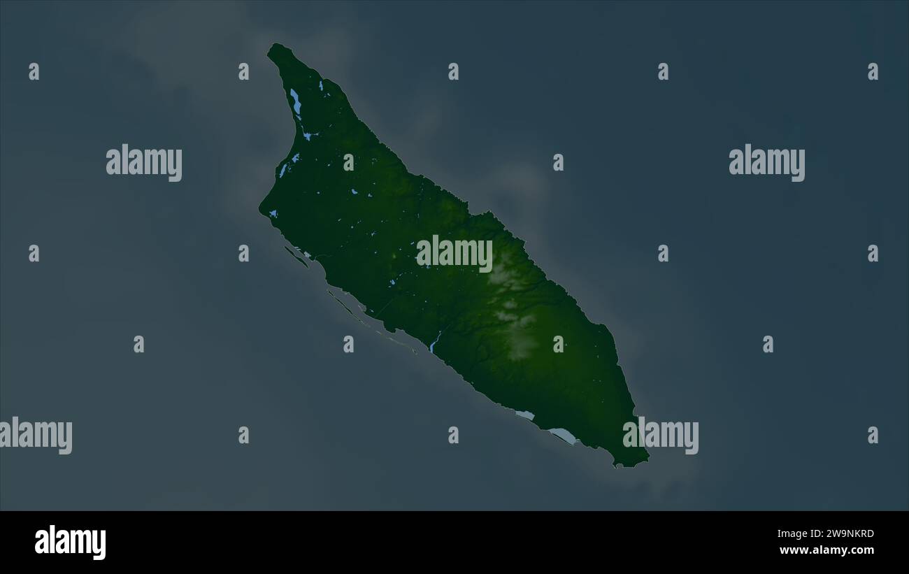 Aruba highlighted on a Colored elevation map with lakes and rivers ...