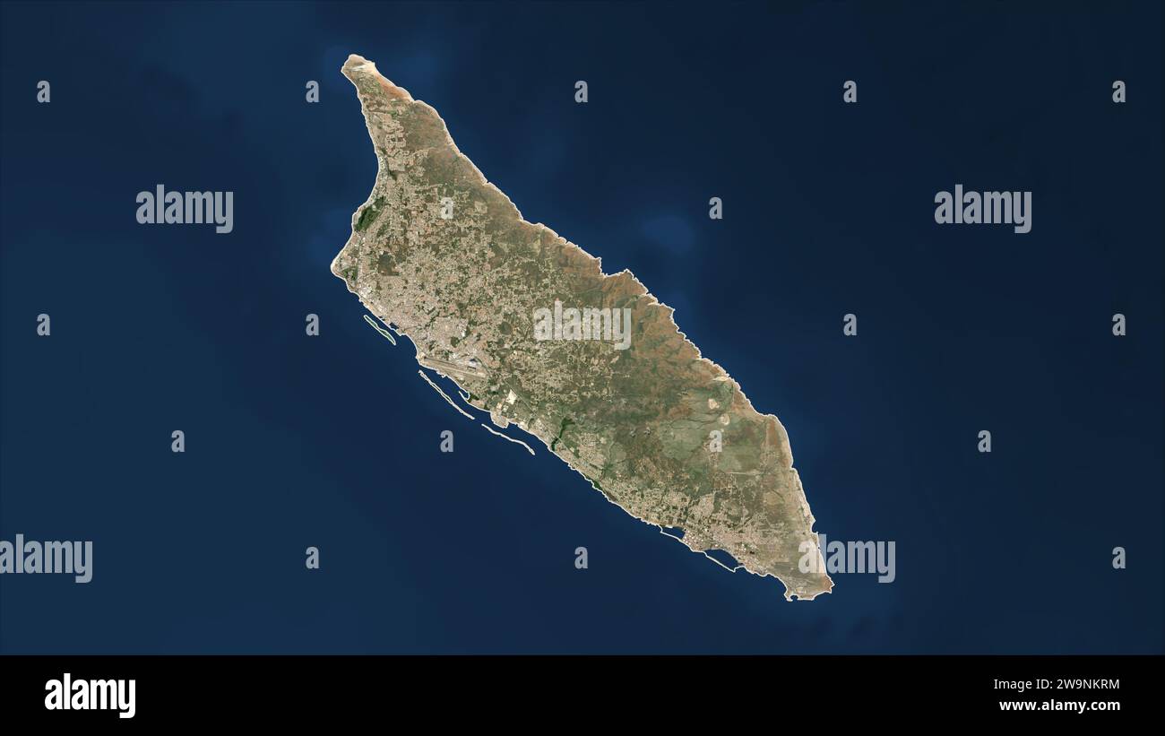 Aruba outlined on a low resolution satellite map Stock Photo - Alamy