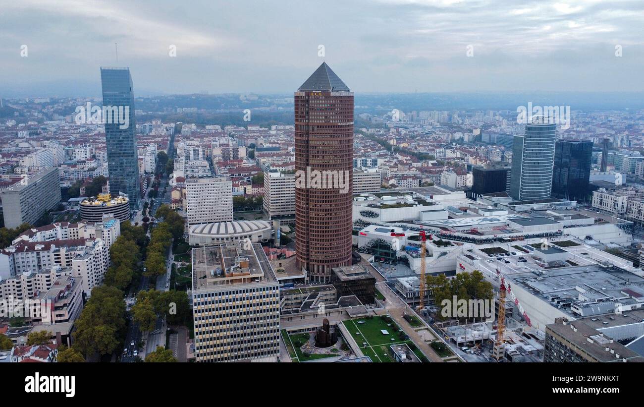 Drone photo part dieu tower hi-res stock photography and images - Alamy