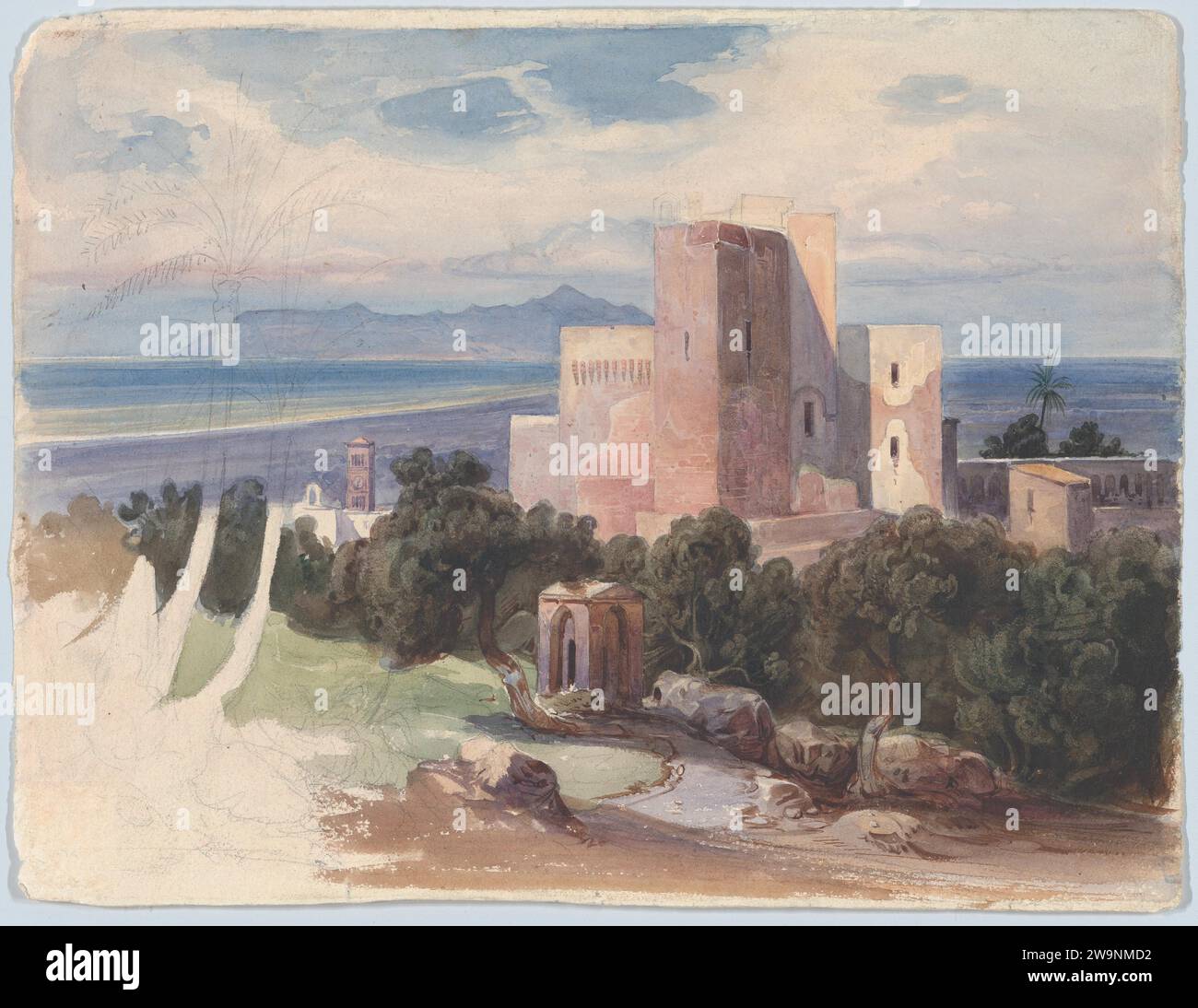 View on Terracina with Mount Circeo (recto); View of the Roman Campagna ...