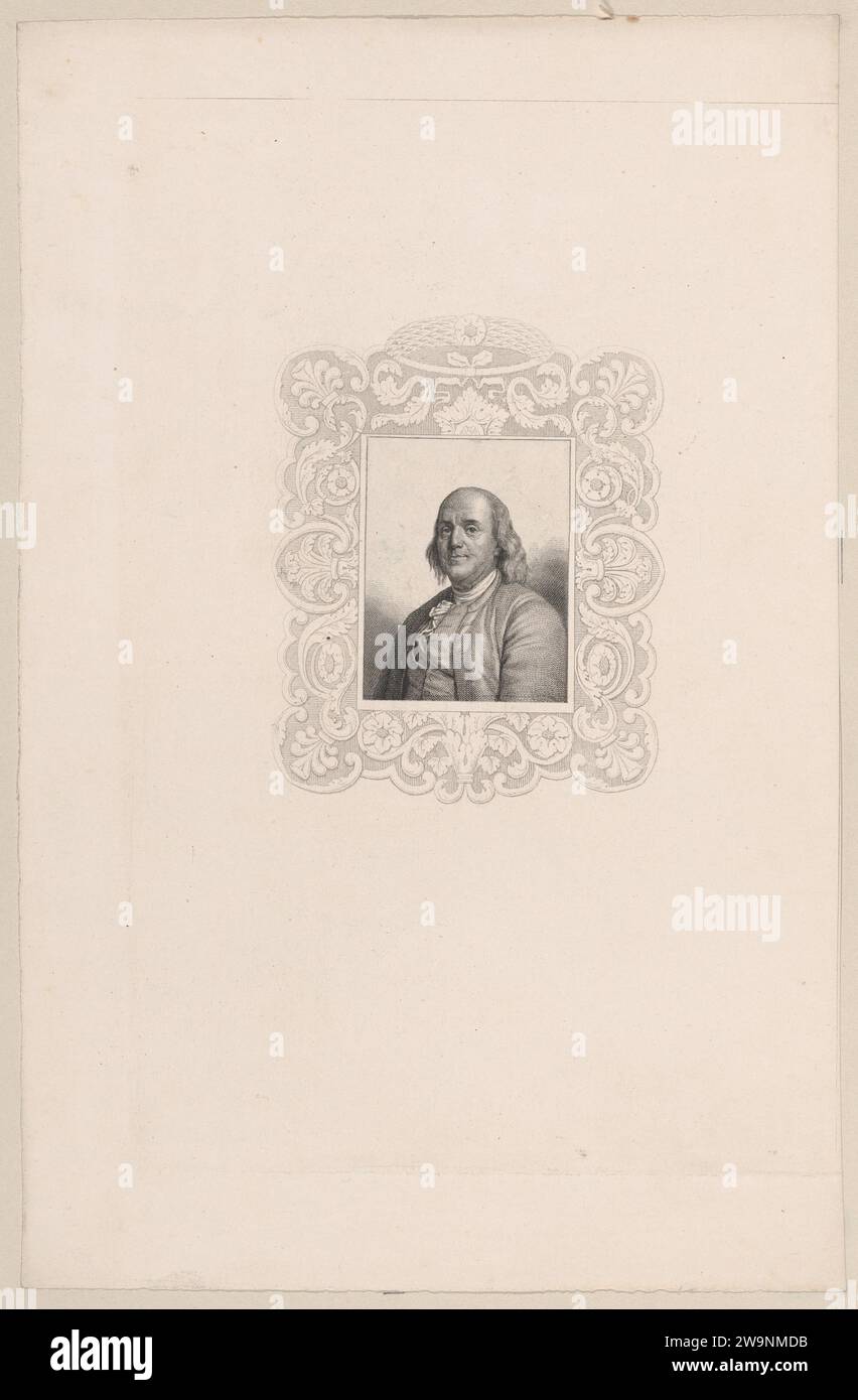 Portrait of Benjamin Franklin 1883 by Benjamin Franklin Stock Photo - Alamy