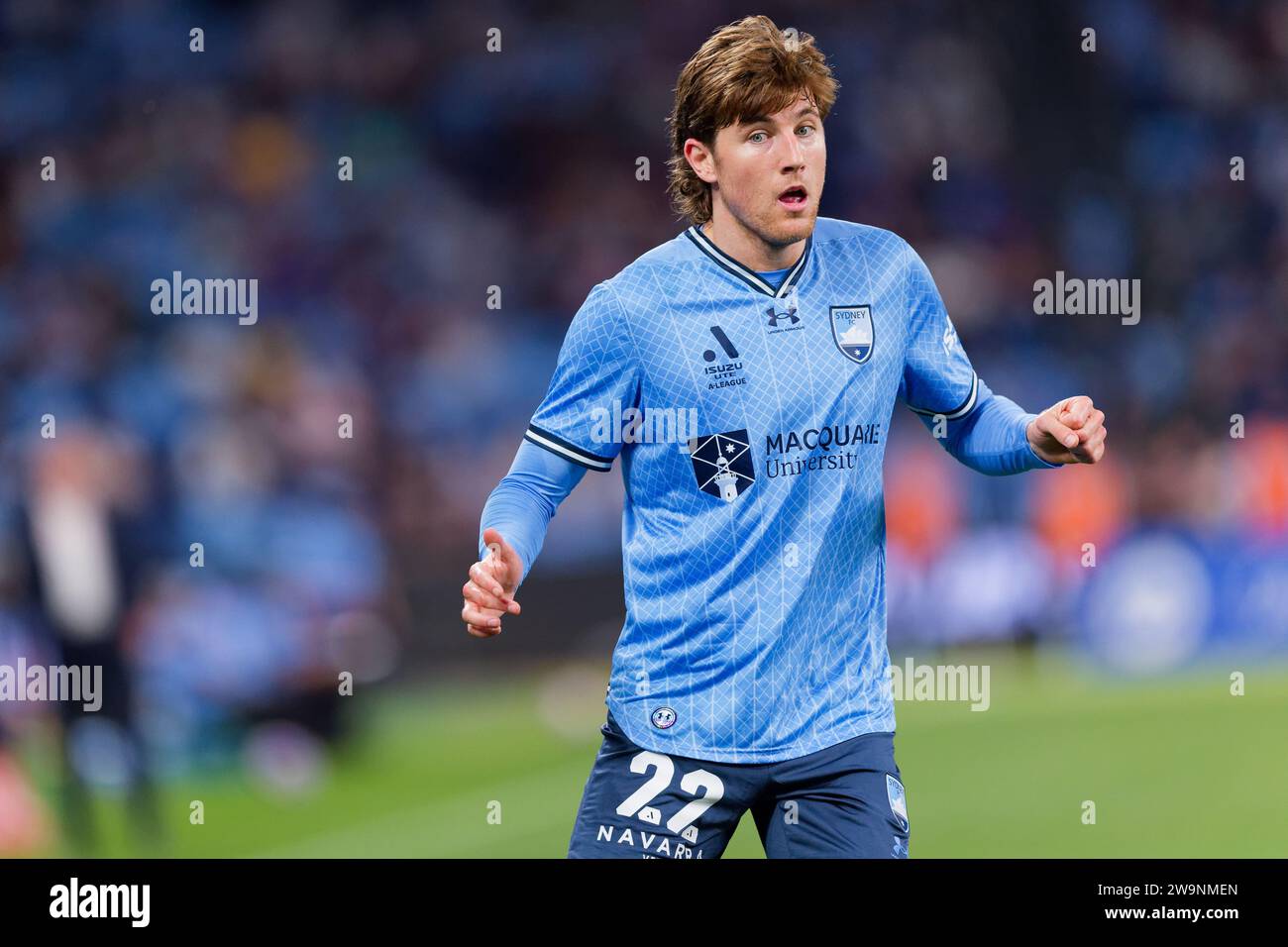 Sydney, Australia. 29th Dec, 2023. Max Burgess of Sydney FC looks on ...