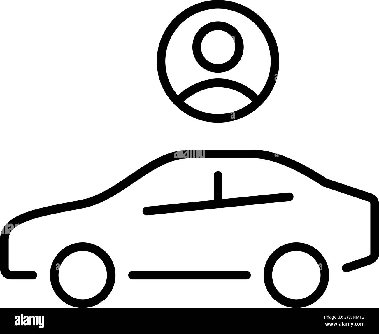 Car reservation. Loyalty program member. Pixel perfect icon Stock ...