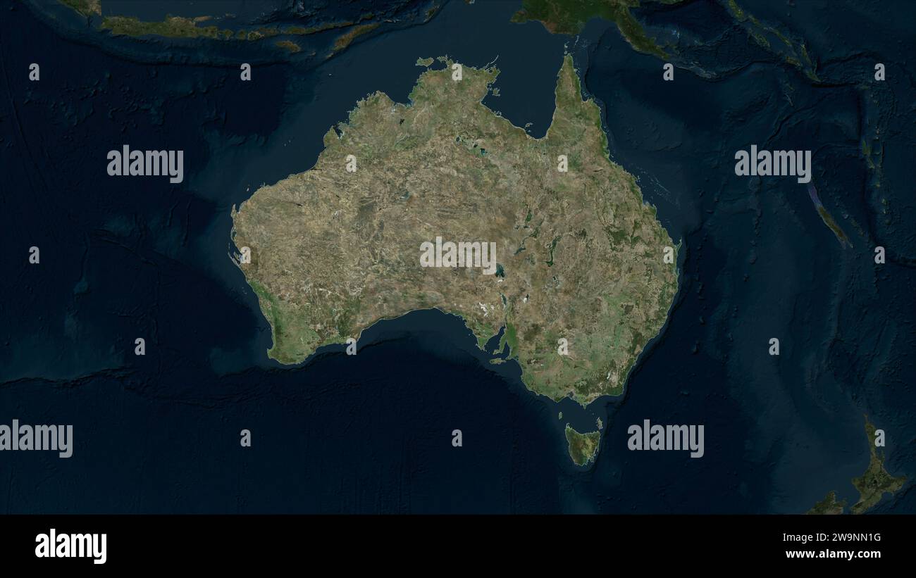 Australia highlighted on a high resolution satellite map Stock Photo ...