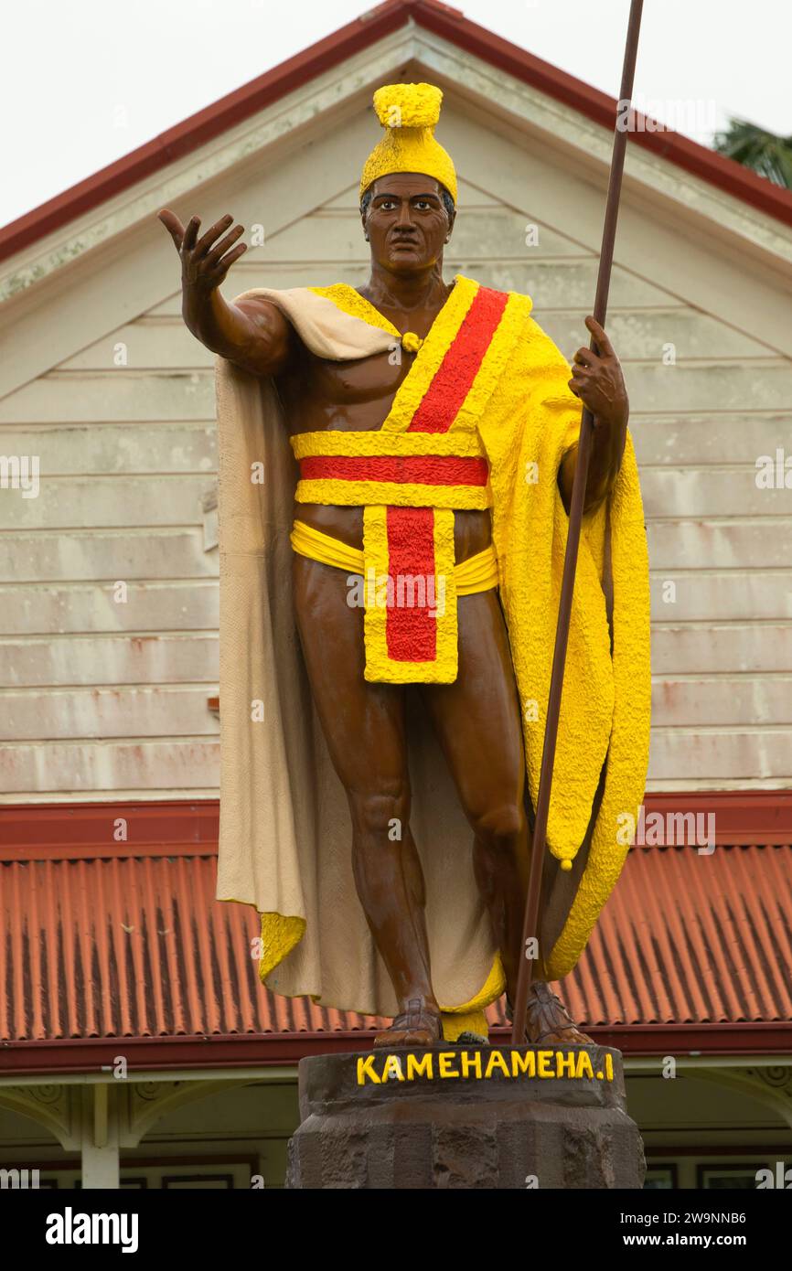 King Kamehameha I statue, Hawi, Hawaii Stock Photo - Alamy