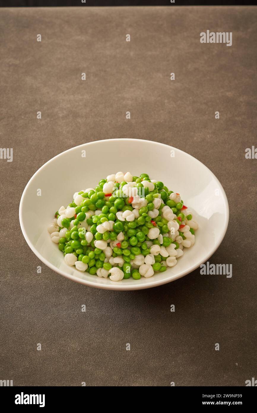 Chinese food, Stir fried green peas Stock Photo - Alamy