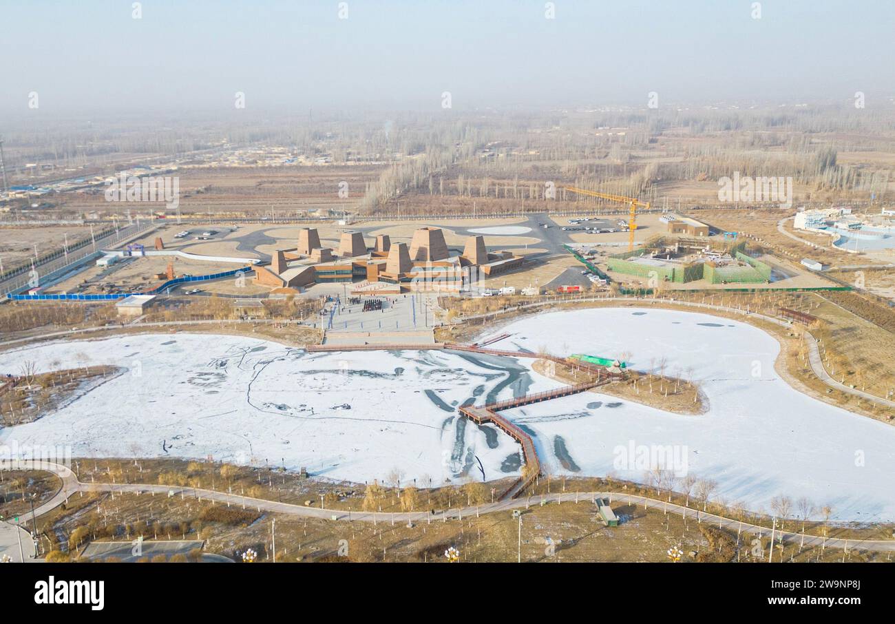 Yuli. 29th Dec, 2023. This aerial photo taken on Dec. 29, 2023 shows ...