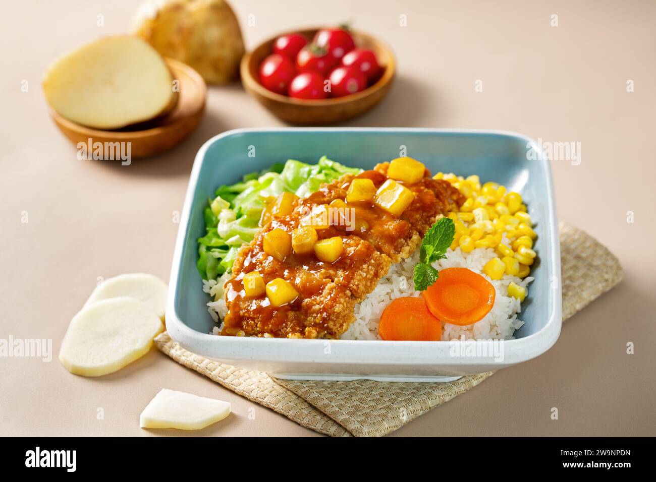 Chicken Katsu,Chicken Katsu Cutlet with Curry with White Rice,thai ...