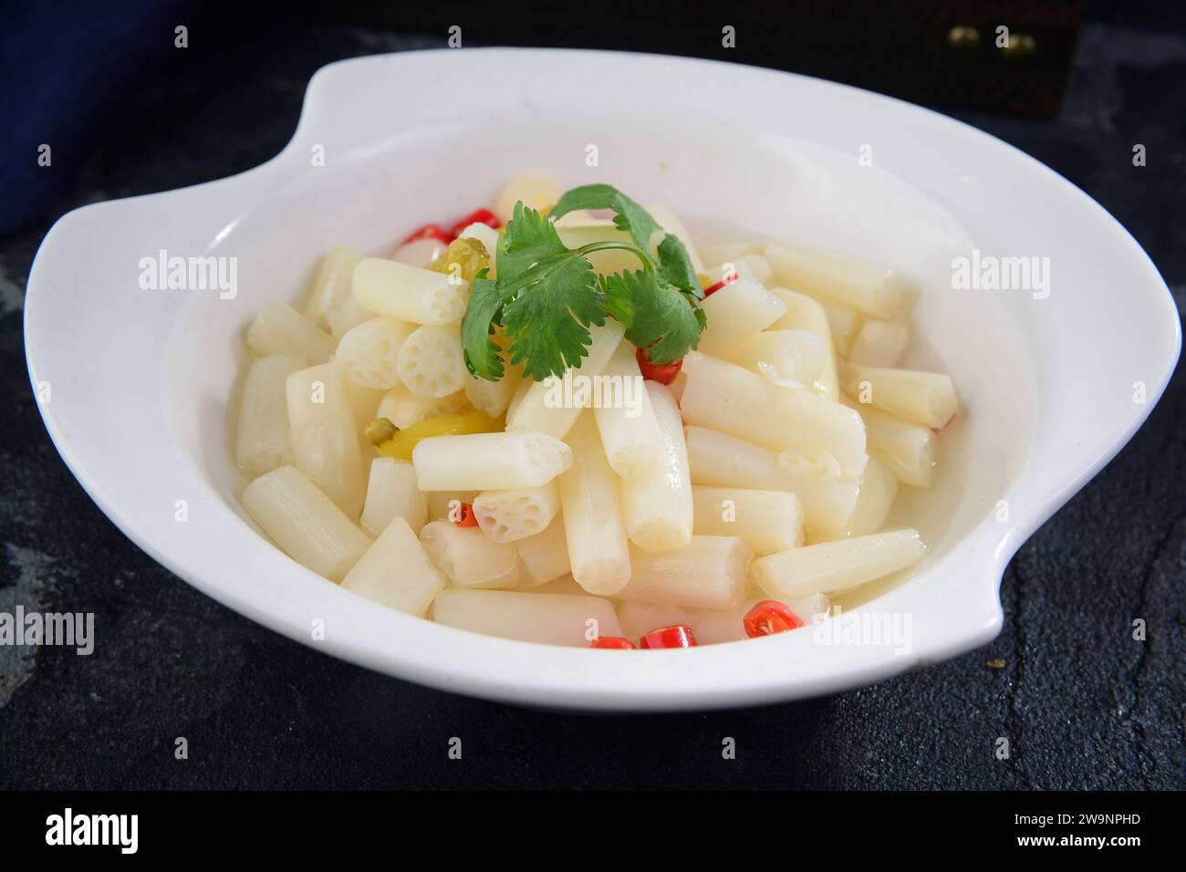 Pickled Pepper and Lotus Root tip Stock Photo - Alamy