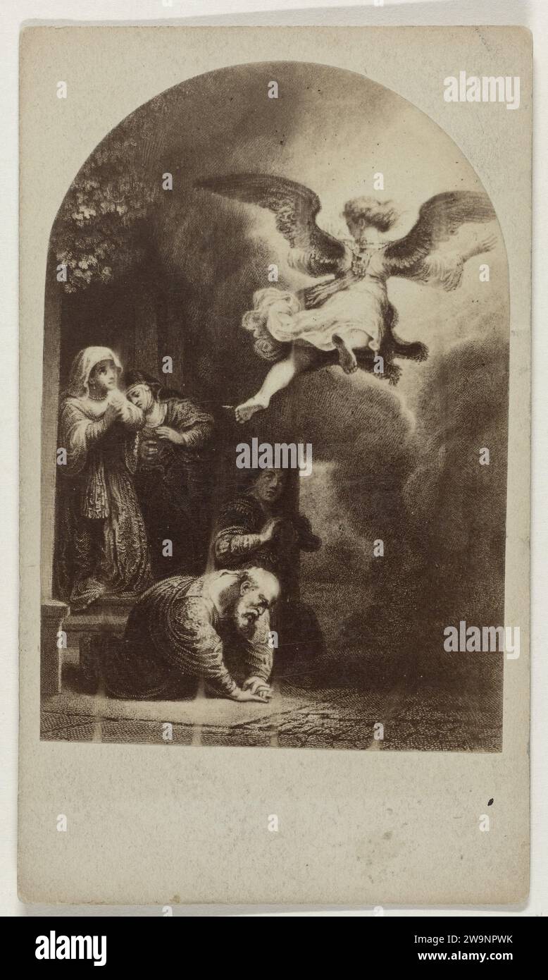 The angel leaves the house of the Tobias family, 1860 - 1865 Photograph ...