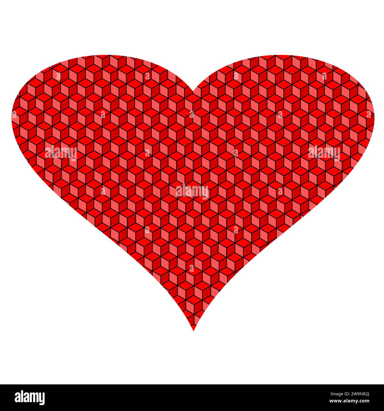 Heart shape made red Stock Vector Images - Alamy