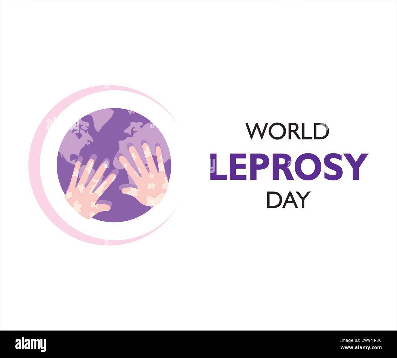World Leprosy Day Vector Illustration Symbol. Awareness Concept with ...
