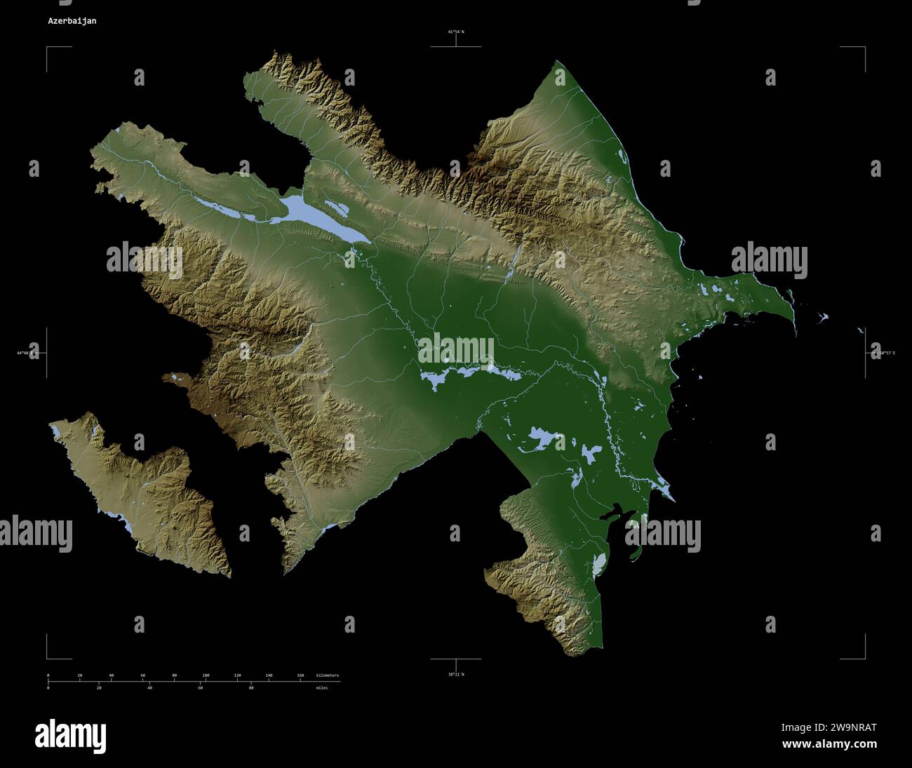 Shape of a Pale colored elevation map with lakes and rivers of the ...