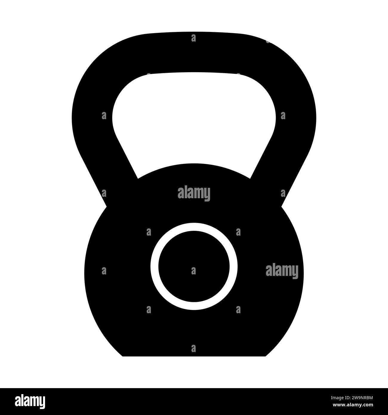 Kettlebell black vector icon on white background Stock Vector Image ...