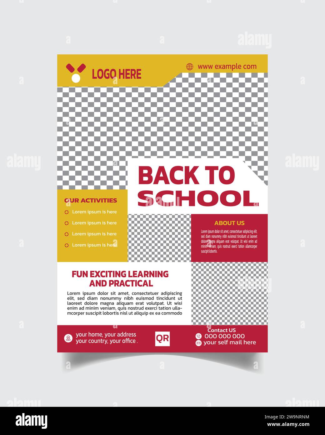 Kids Back To School Flyer and Unique Design School Poster Admission ...