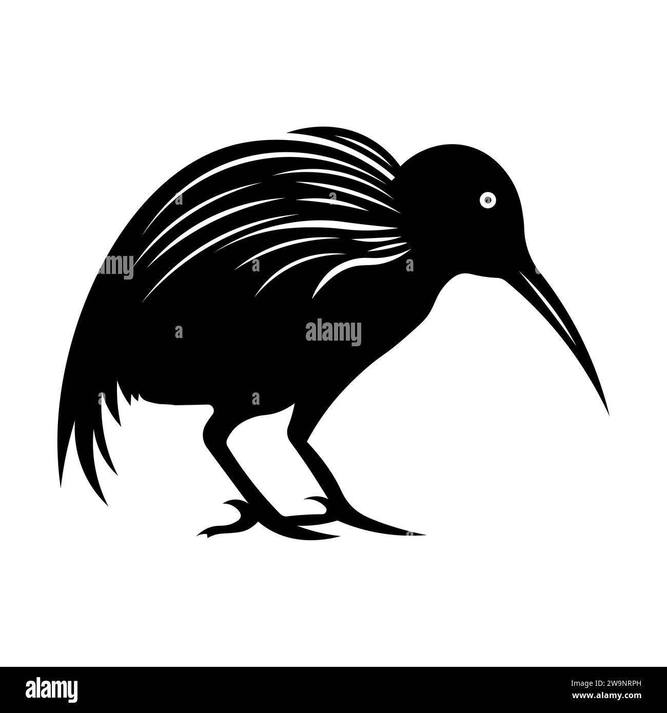 Kingfisher black vector icon on white background Stock Vector Image ...
