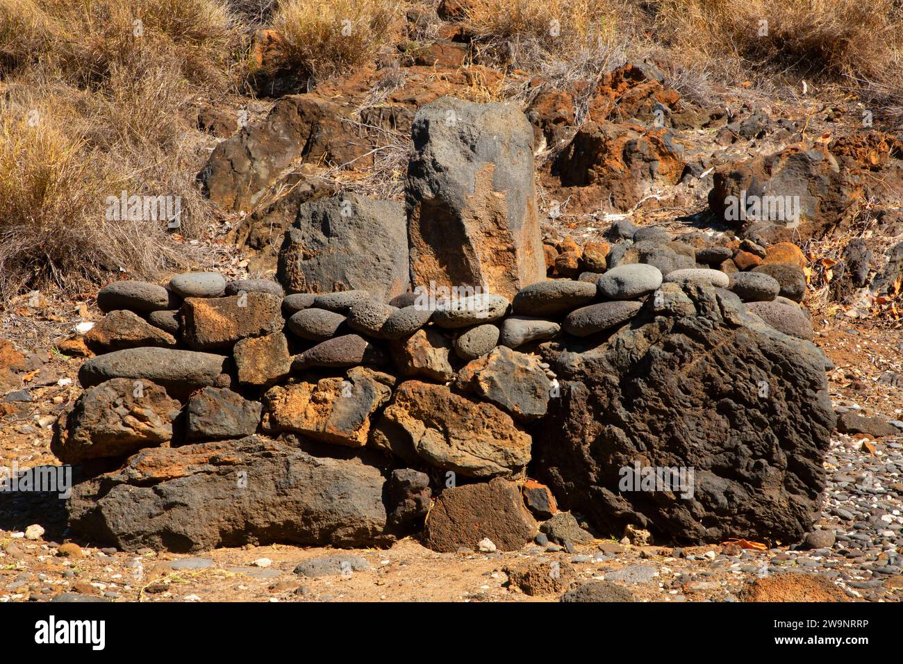 Stone Leaning Post, Puukohola Heiau National Historical Park, Hawaii ...
