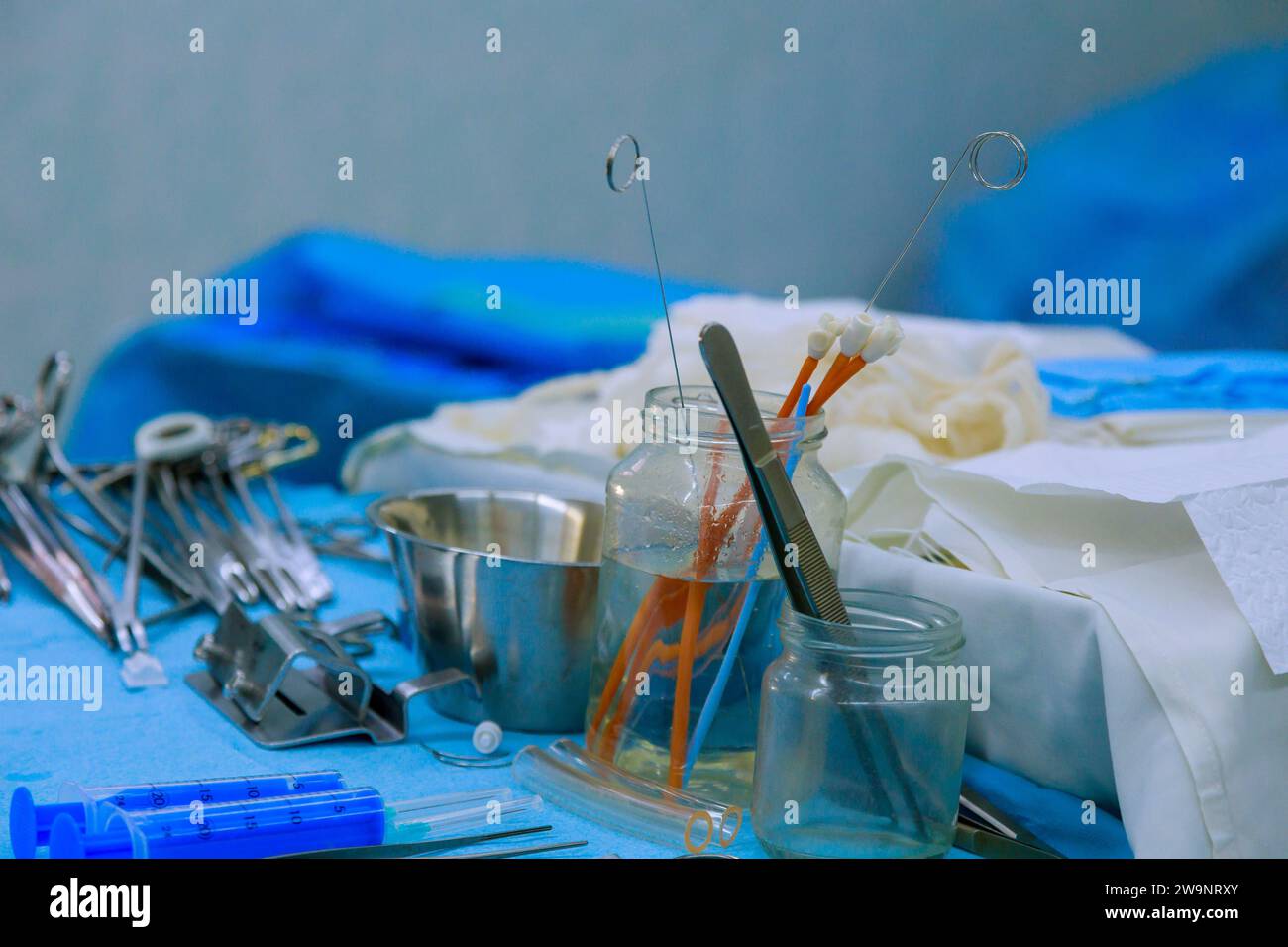 With clamps, forceps all the technology that is required for open heart ...