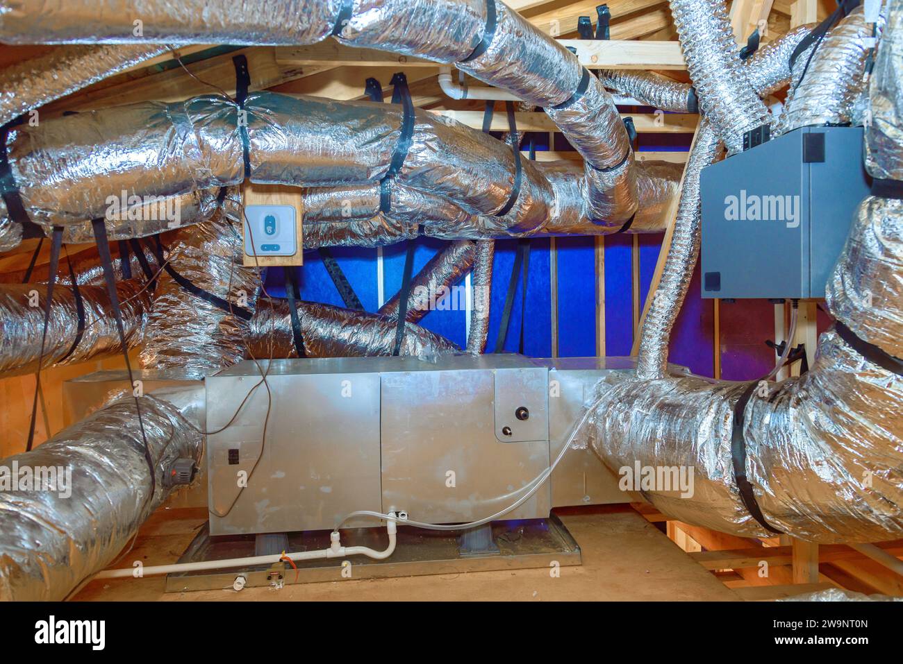 During installation of new home HVAC system gas heating system is ...