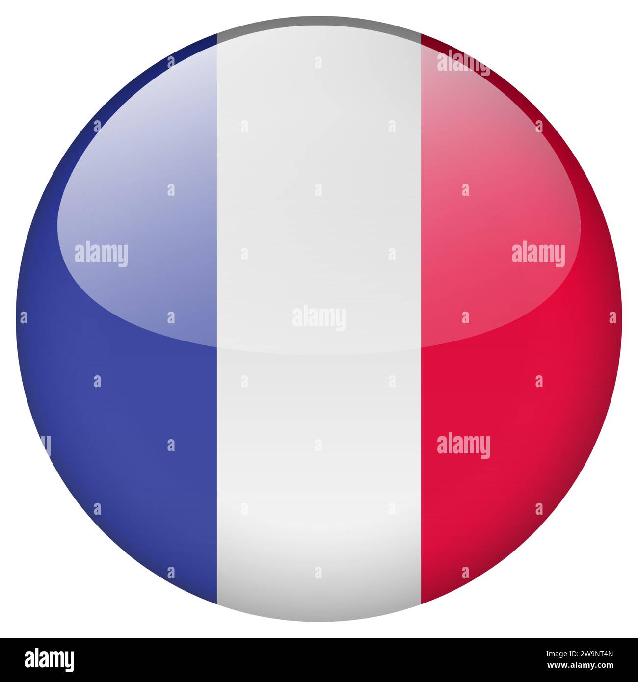 France flag button. France circle flag button isolated on white ... France flag button. France circle flag button isolated on white ...