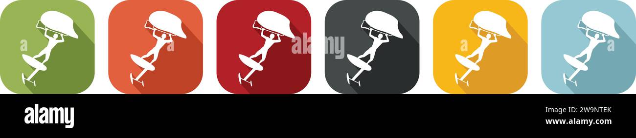 Wingfoil surfer Stock Vector Images - Alamy