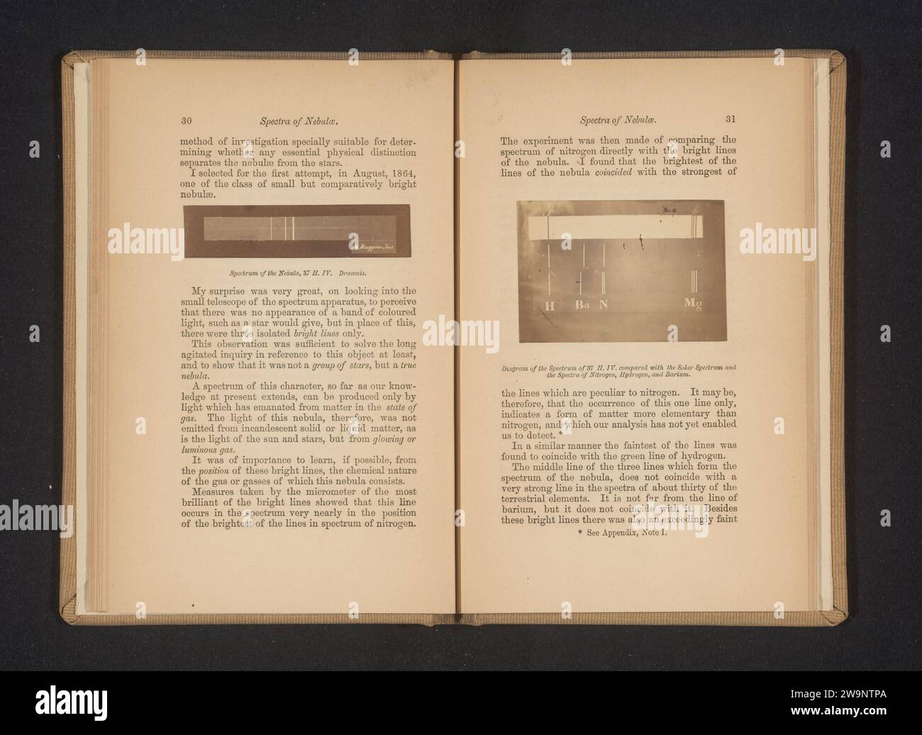 Display of a color spectrum of a mist or a gas cloud in the universe ...
