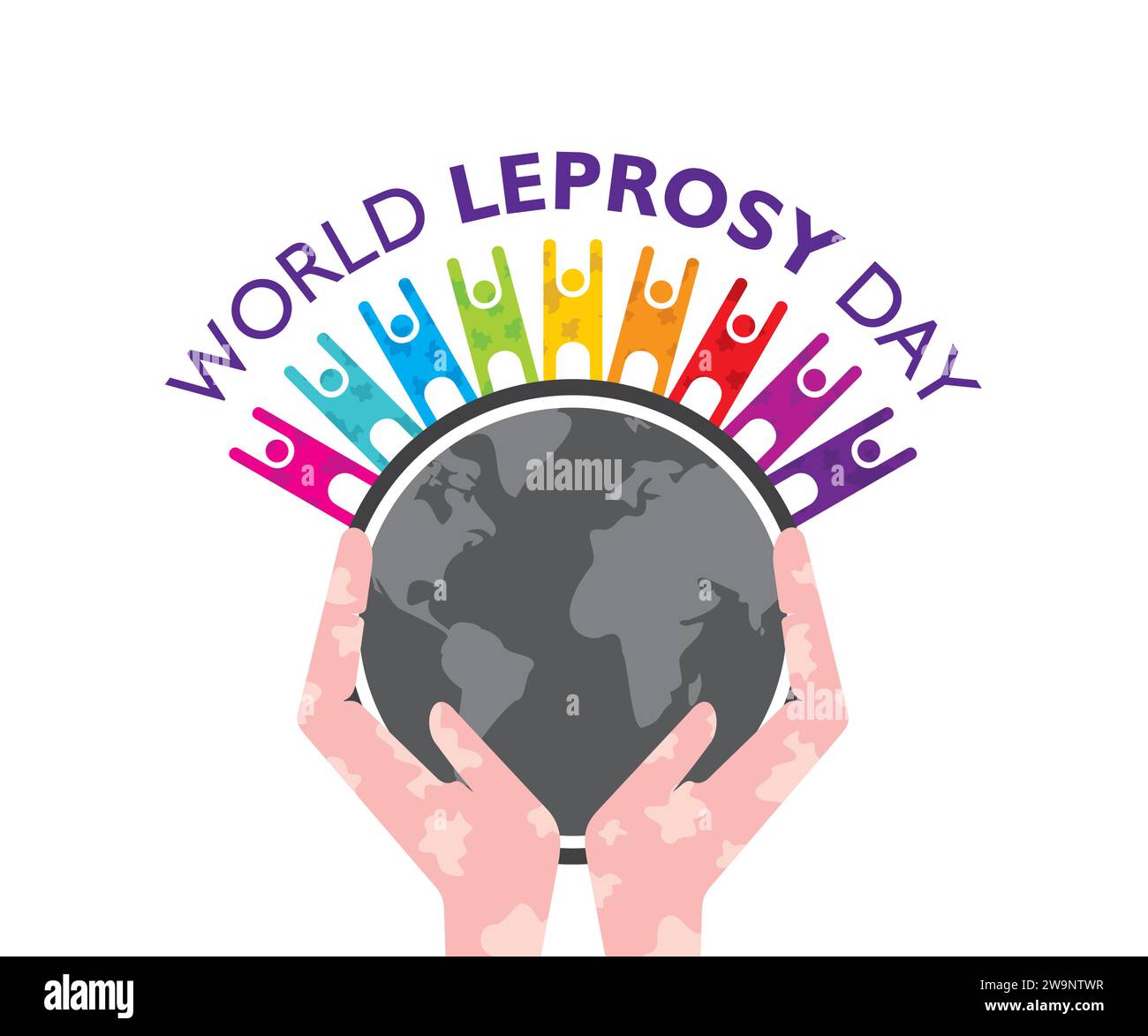 World Leprosy Day Vector Illustration Symbol. Awareness Concept with ...
