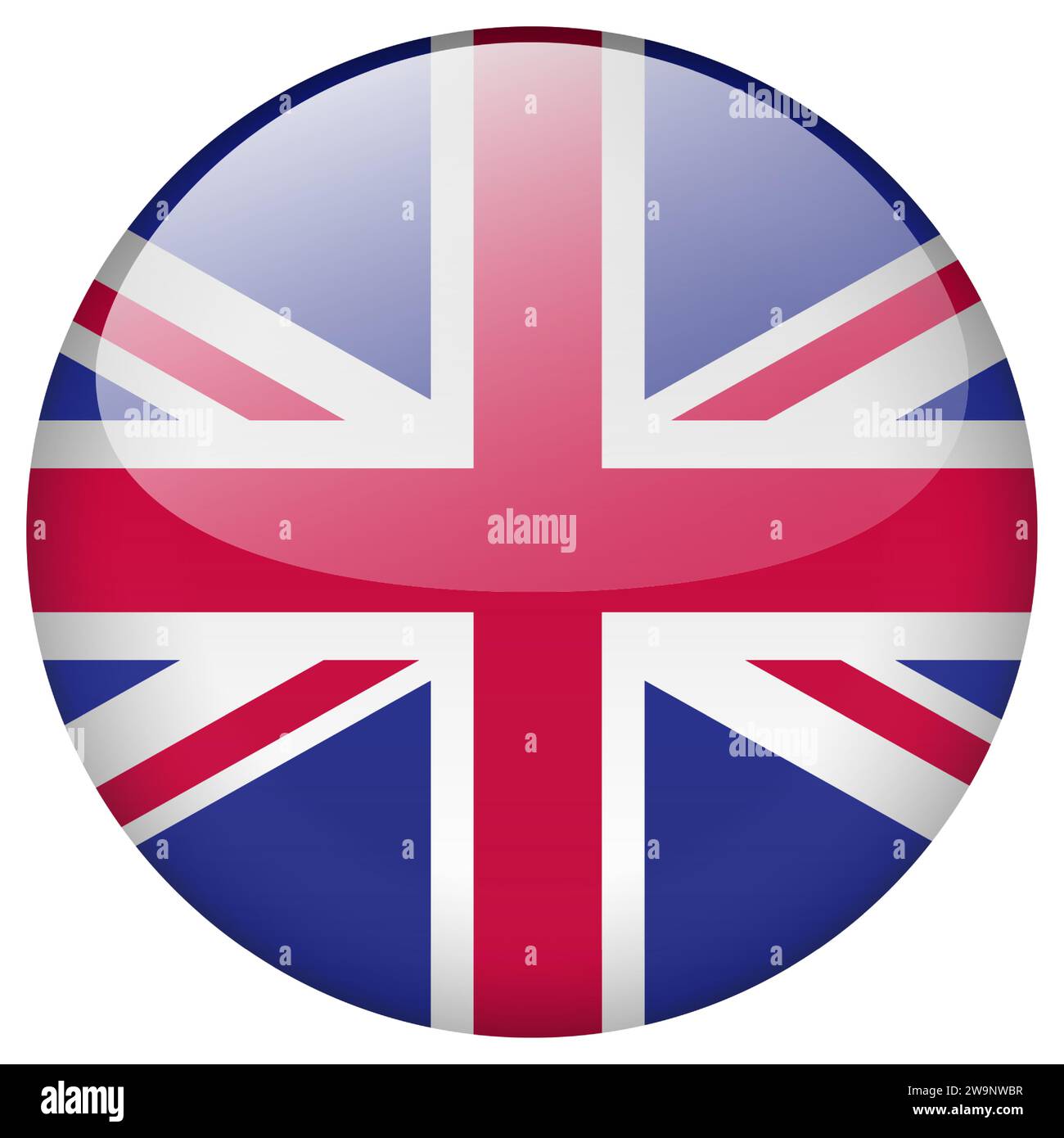 United Kingdom flag button. United Kingdom circle flag button isolated ...