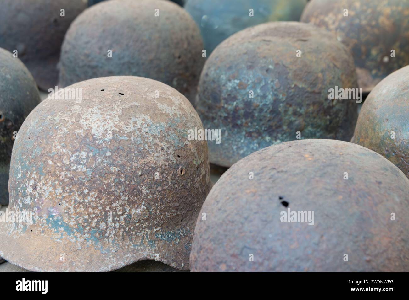 german world war 2 helmets Stock Photo - Alamy