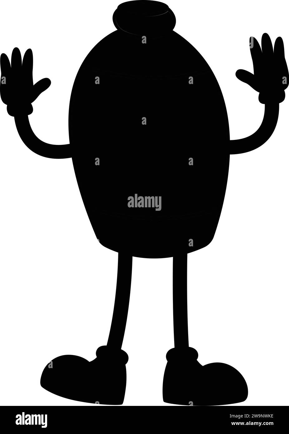 Water Bottle Mascot.Mineral Water Bottle Character Outlined.glass ...