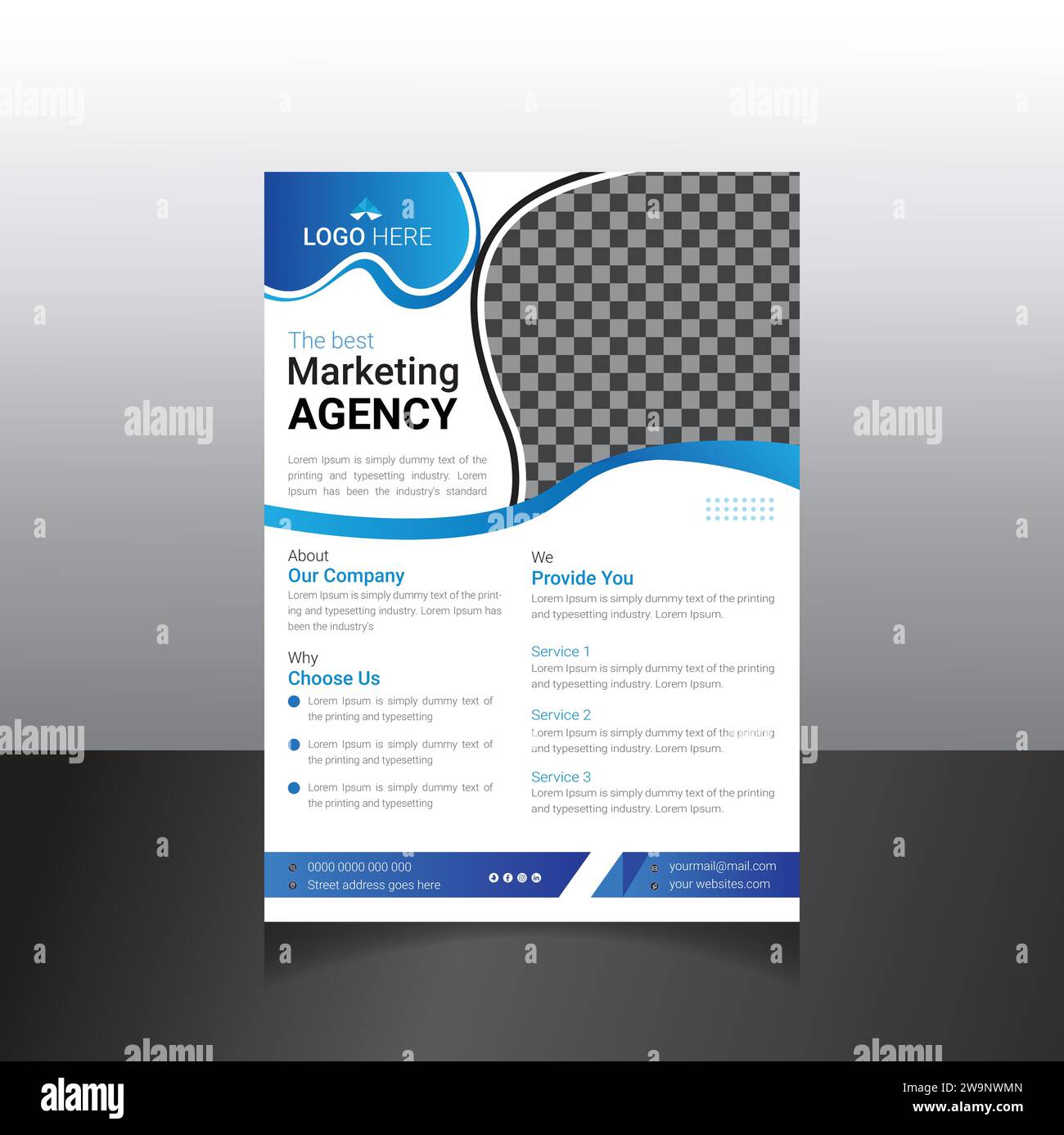 Marketing Agency Business Flyer poster Or brochure cover design layout ...