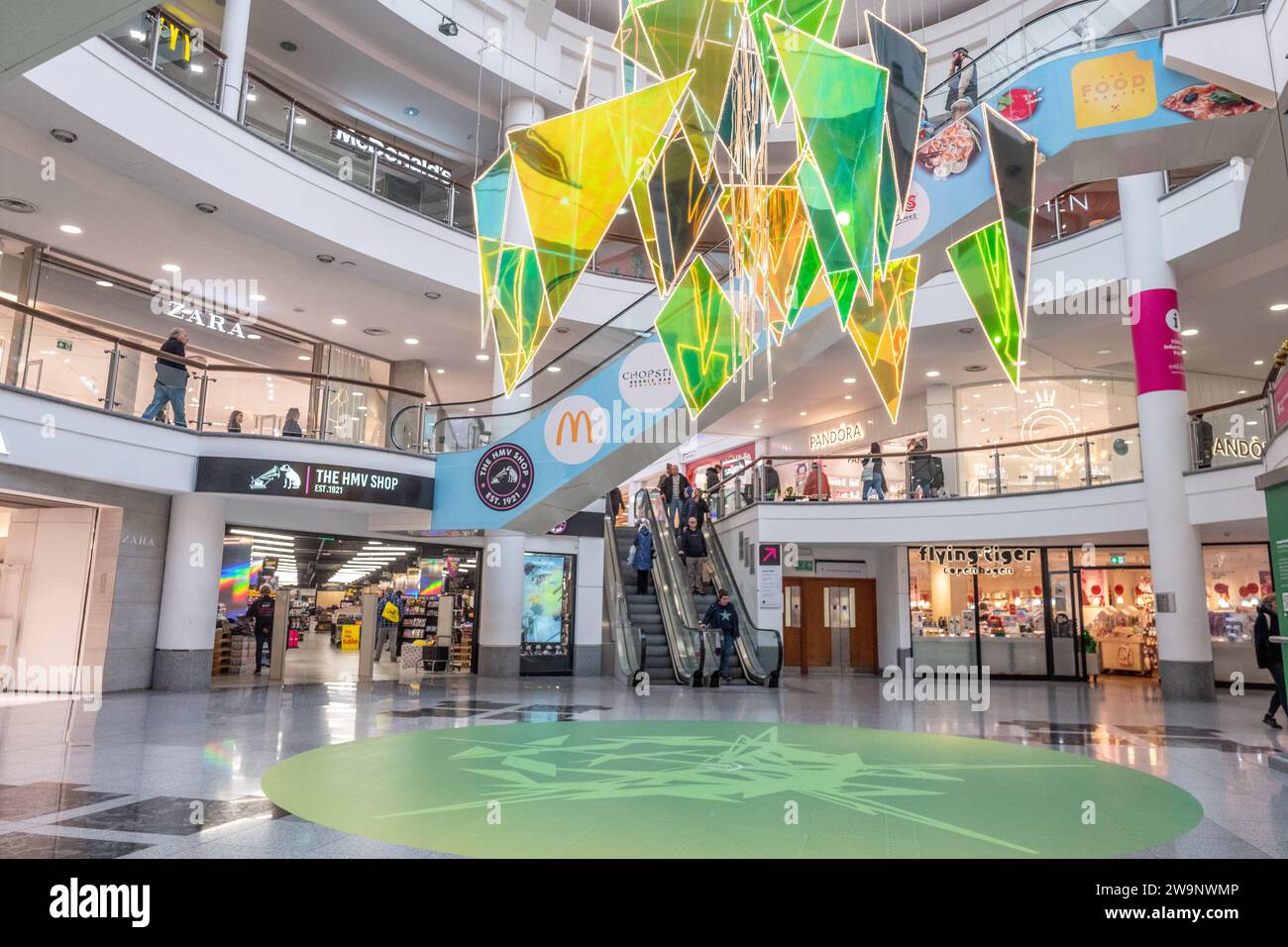 Brighton, December 29th 2023: Churchill Square shopping mall Christmas ...