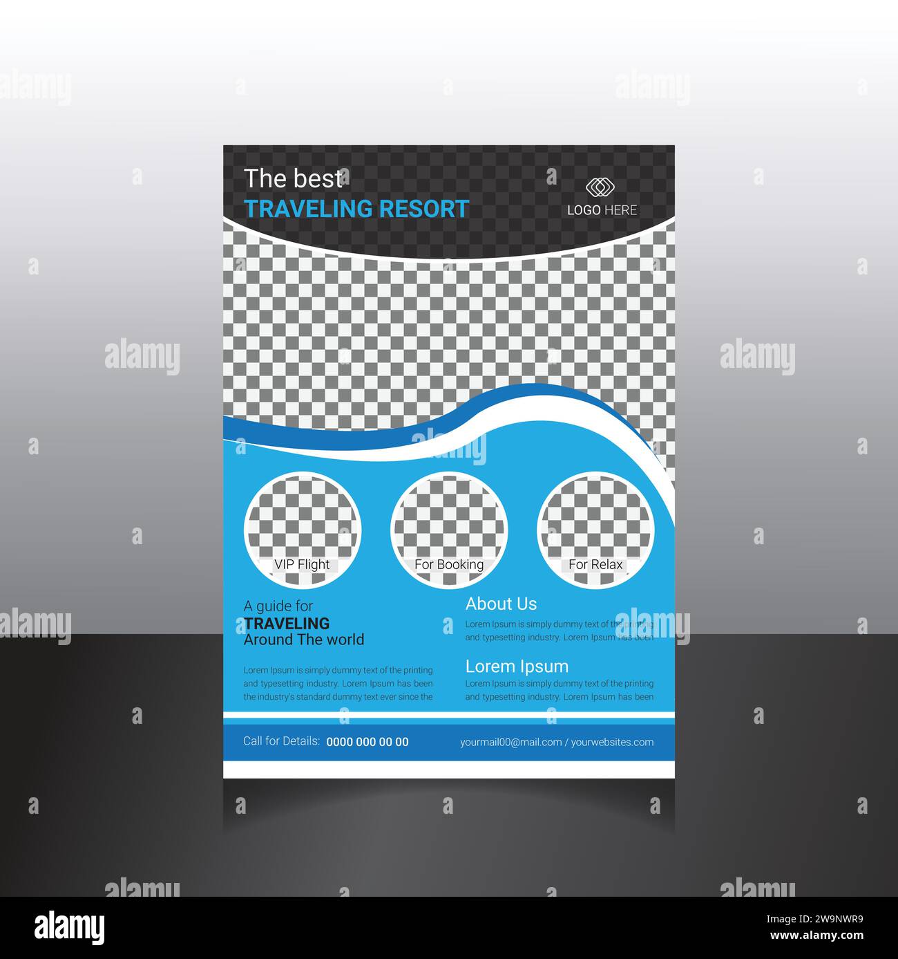 Travel Business Flyer poster Or brochure cover design layout background ...